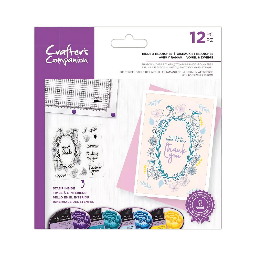 Crafter's Companion Birds & Branches - Papercraft Stamp – HOBBYHOP
