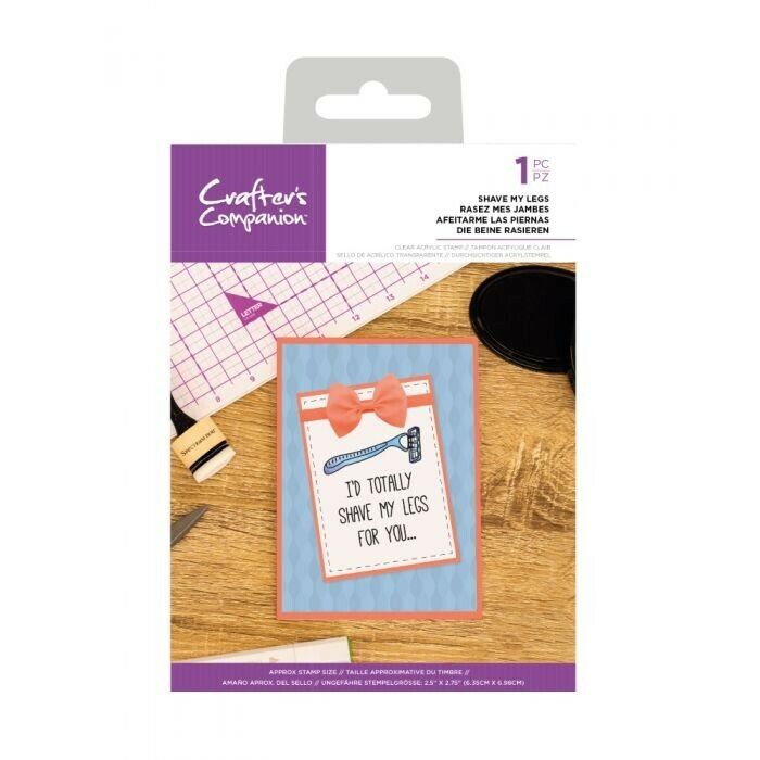 Crafters Companion Clear Acrylic Stamp - Shave My Legs – HOBBYHOP