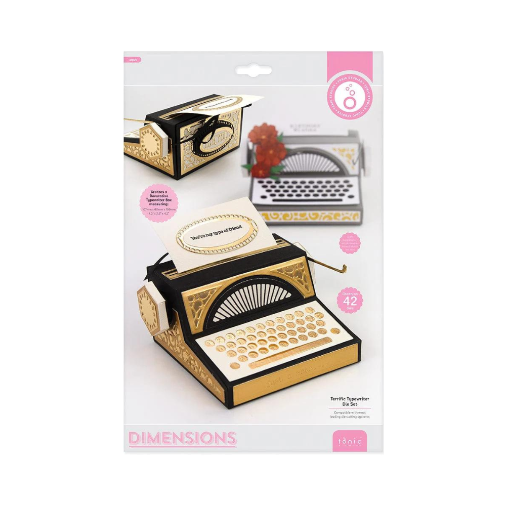 Tonic Studios Terrific Typewriter - Papercraft Die – HOBBYHOP