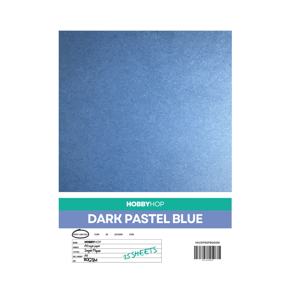 A4 Sugar Paper 80GSM Dark Pastel Blue – HOBBYHOP