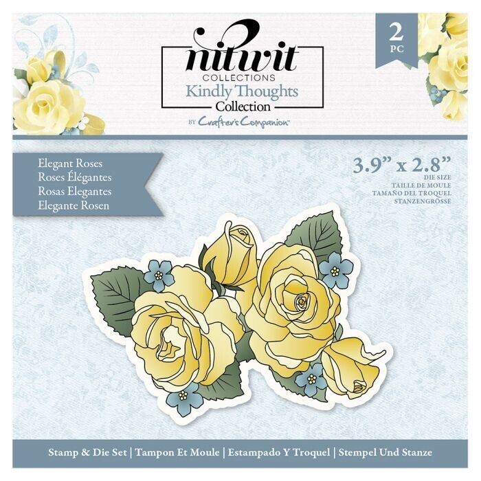 Nitwit Kindly Thoughts Stamp and Die - Elegant Roses – HOBBYHOP