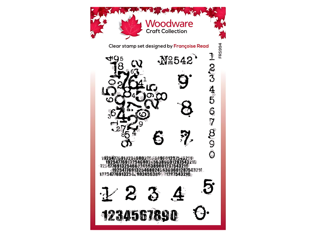 Woodware Inky Numbers Clear Stamps – HOBBYHOP
